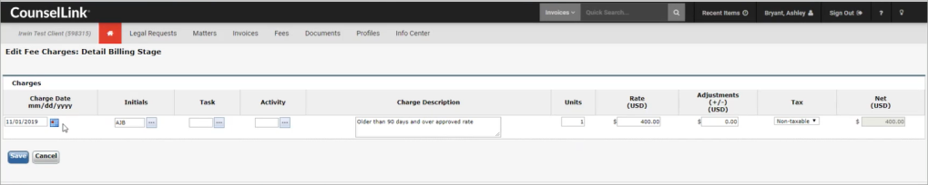 Invoice Workflow Process – CounselLink Clients