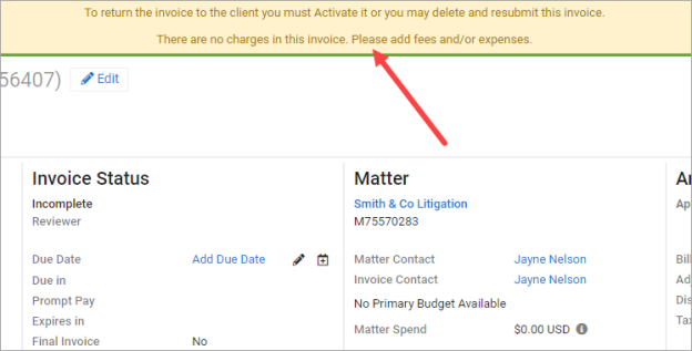 Creating or Editing an Invoice – CounselLink Clients