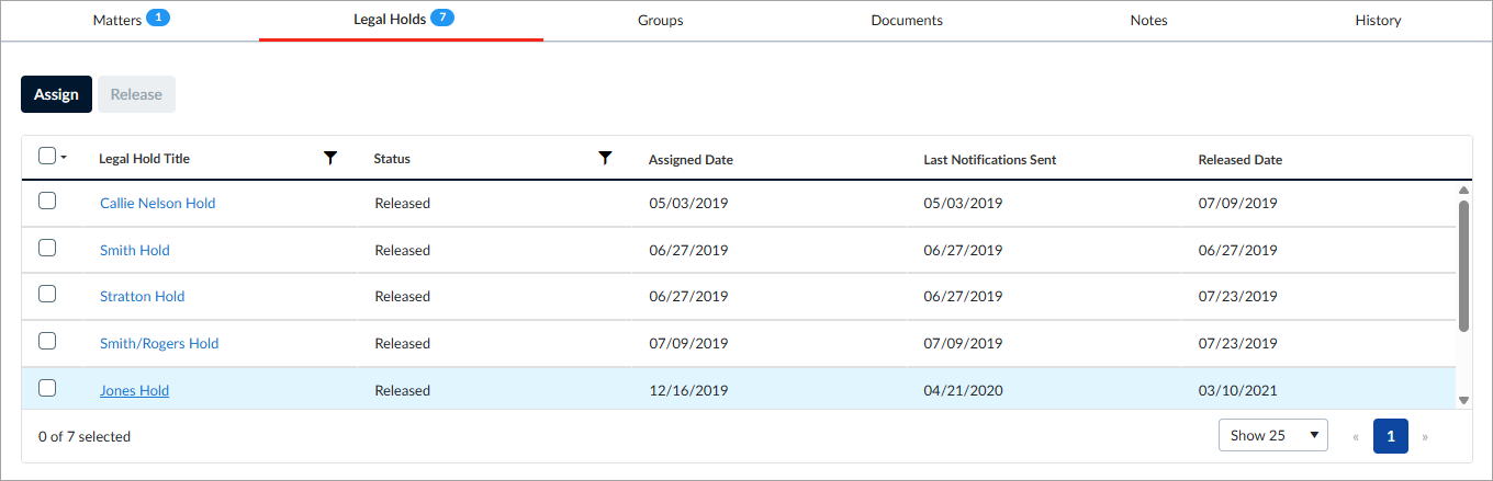 Contact Overview Page – CounselLink Clients