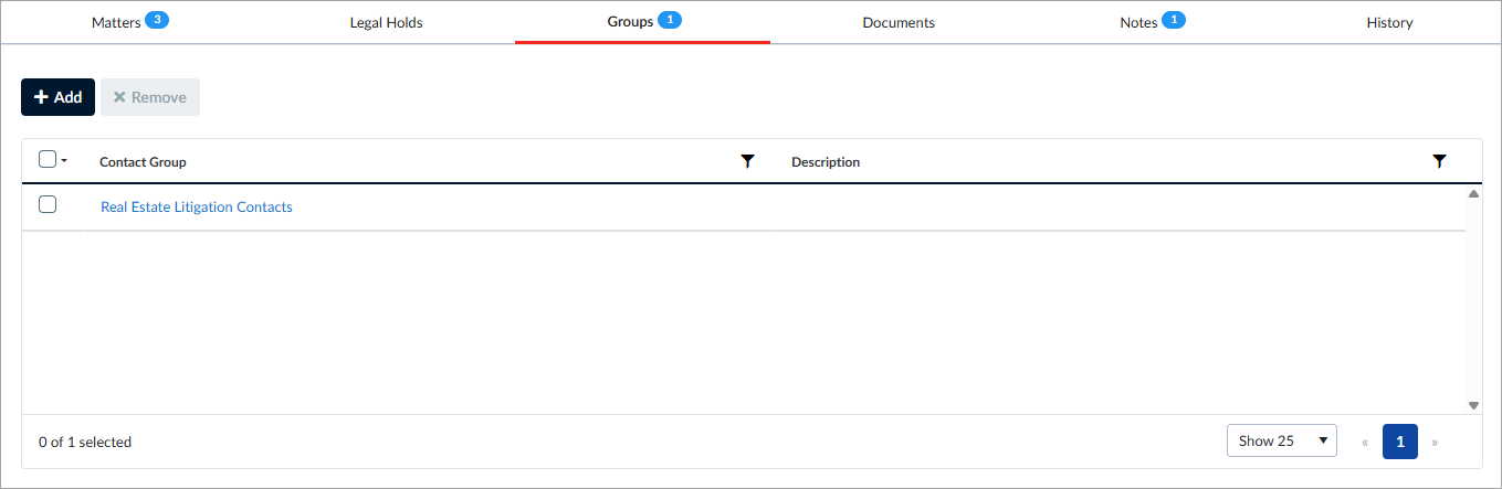 Contact Overview Page – CounselLink Clients