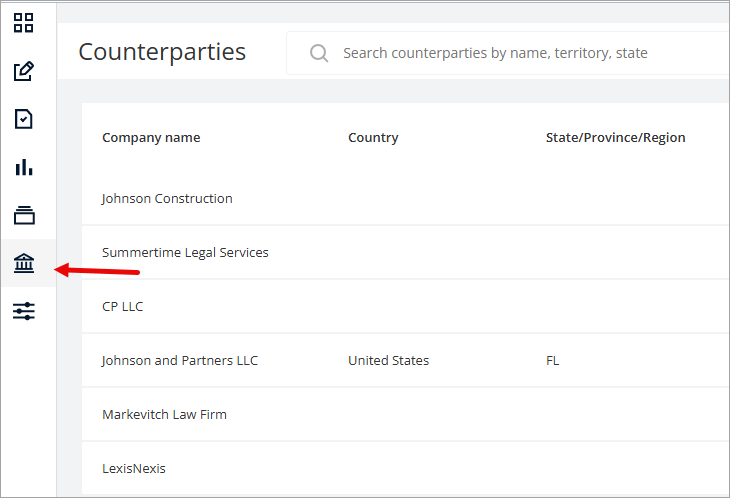 Counterparty Administration – CounselLink Clients